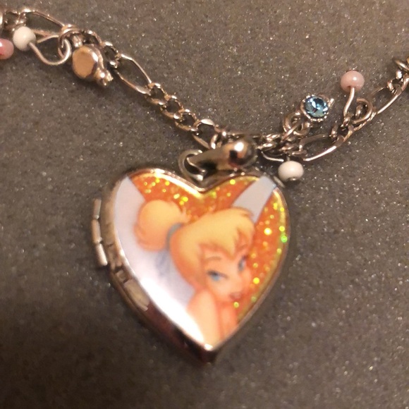 Accessories | Vintage Disney Tinkerbell Locket Necklace Sparkle ...